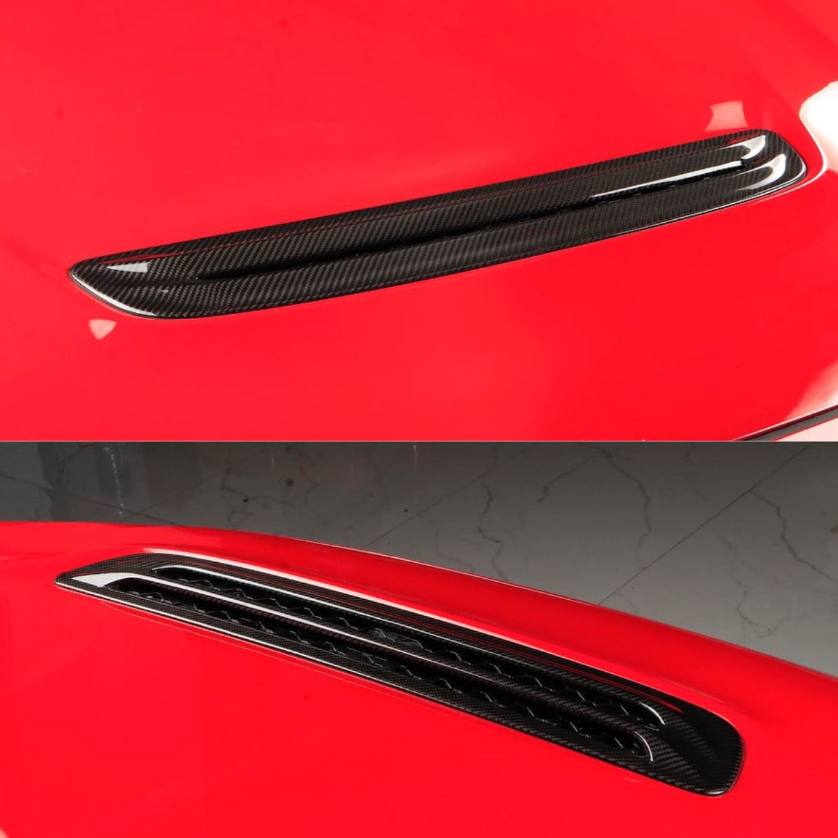 2022+ FL5 Type R OEM style Carbon Fiber Hood Vent Trim