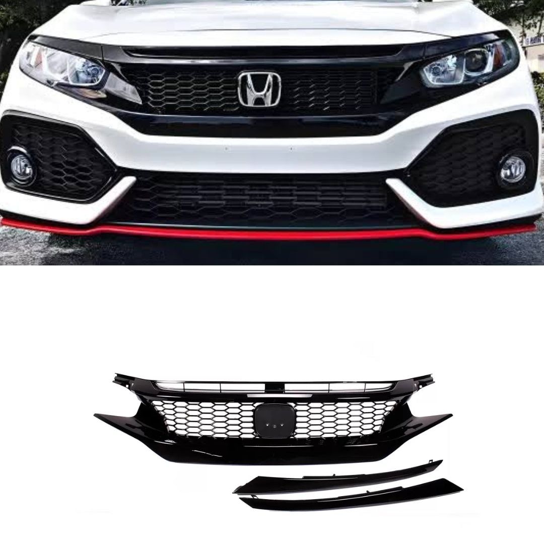 2016-2021 Honda Civic Type R Style Honeycomb Grill